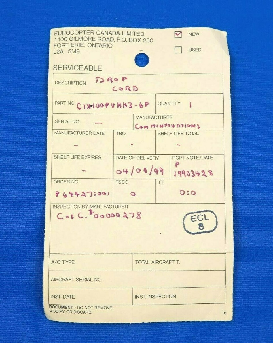 Comm Innovations Drop Cord P/N CIX-100PVHK3-6P New Surplus with ...