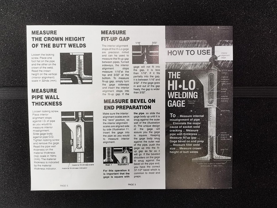 Field Weld Inspection Tool Kit Welding Gauge Weld Inspection Ruler 16 ...