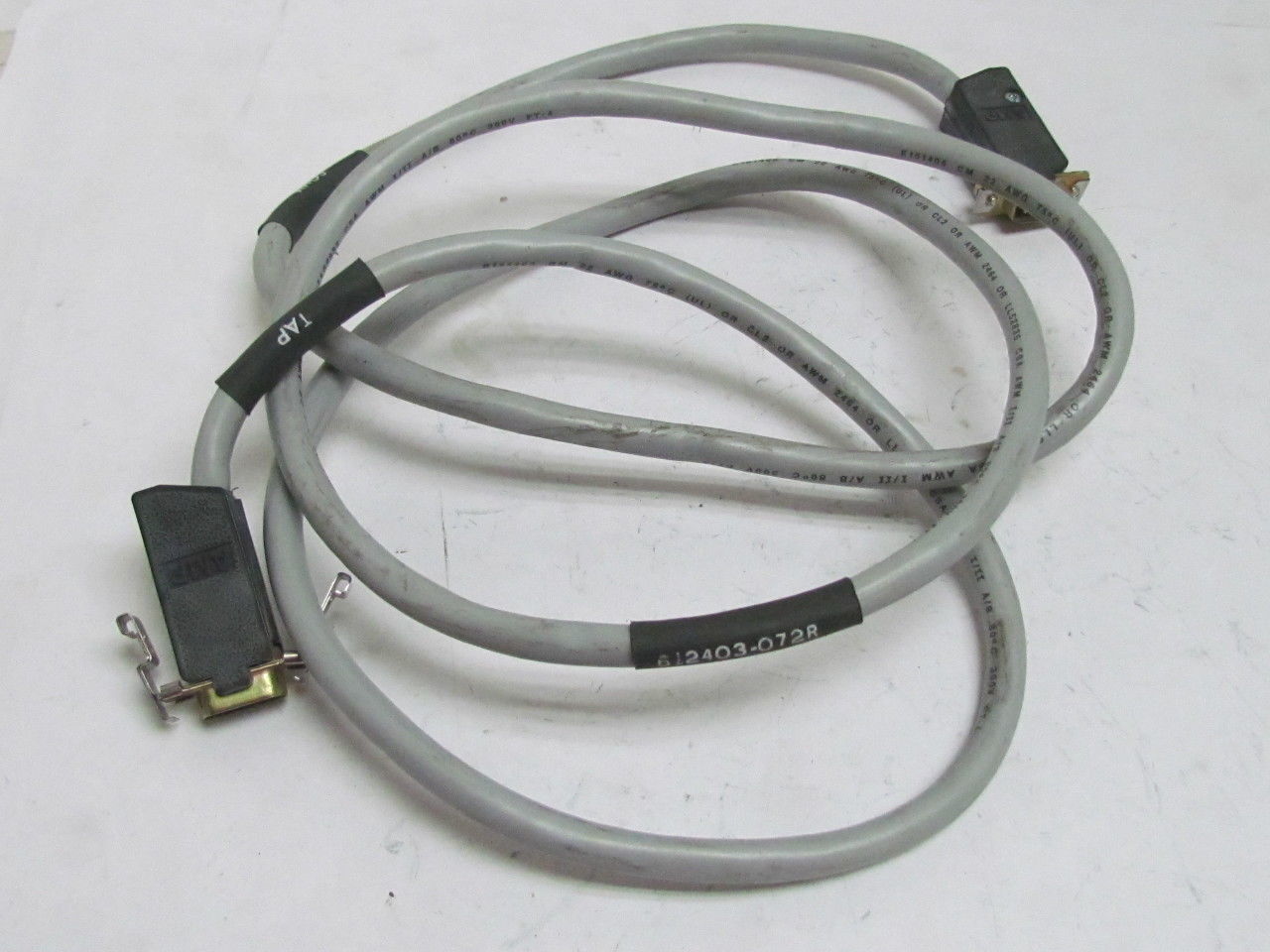 AMP 612403-072r E151405 Cable Assembly 9-pin Male Connectors 22 AWG 6 ...