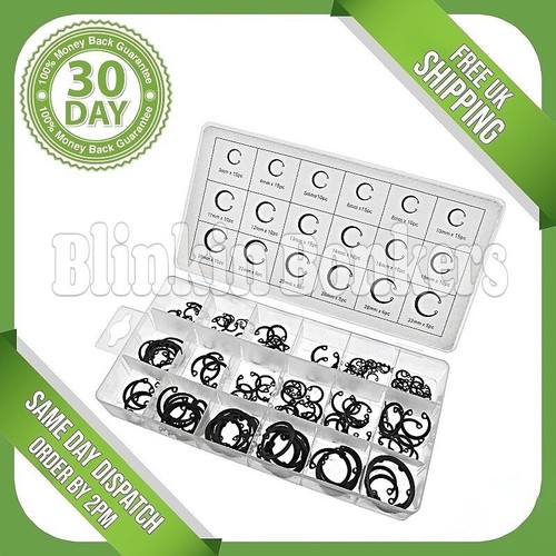 180PC INTERNAL CIRCLIP SET RETAINING CIR SIR SPRING CLIP SNAP RING ...