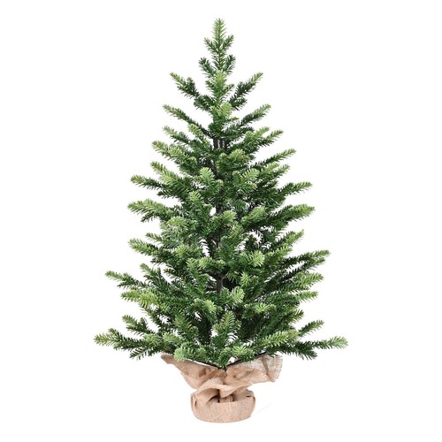 2ft Full PE Desktop Hessian Tree Artificial Christmas Tree L | eBay