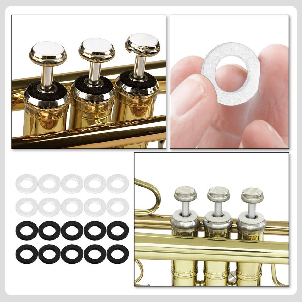 20 Pcs Trumpet Repair Kit Valve Buttons Bead Caps Wind Instrument ...