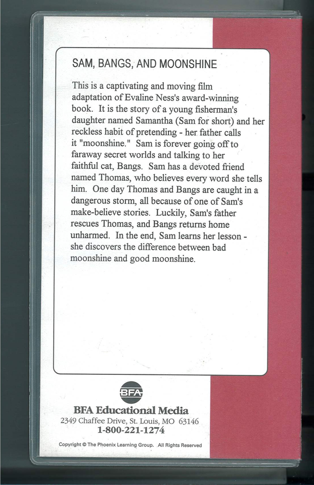 Evaline Ness: Sam, Bangs and Moonshine Film Adaptation on VHS ...