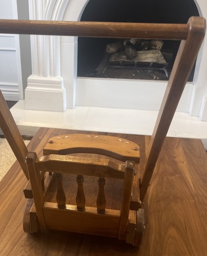 AMISH WOOD BABY DOLL STROLLER Handmade Heirloom Furniture Quality Solid ...