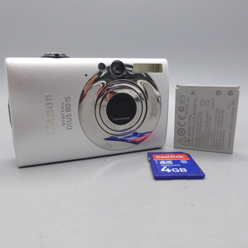Canon Digital Camera IXUS 80 IS 8.0MP Silver Tested | eBay