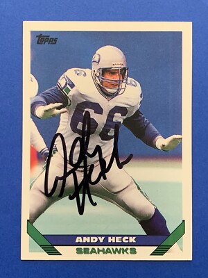ANDY HECK Signed 1993 Topps #252 Seahawks Bears Notre Dame Irish ...