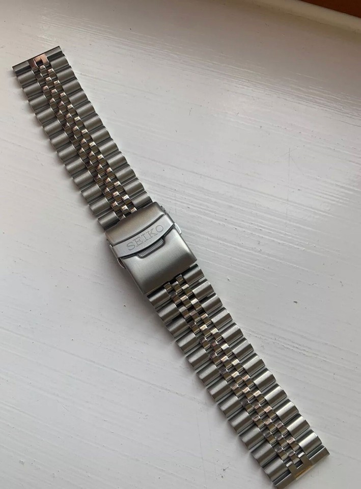 SEIKO jubilee strap 20mm bracelet S/Steel with straight lug ends ...