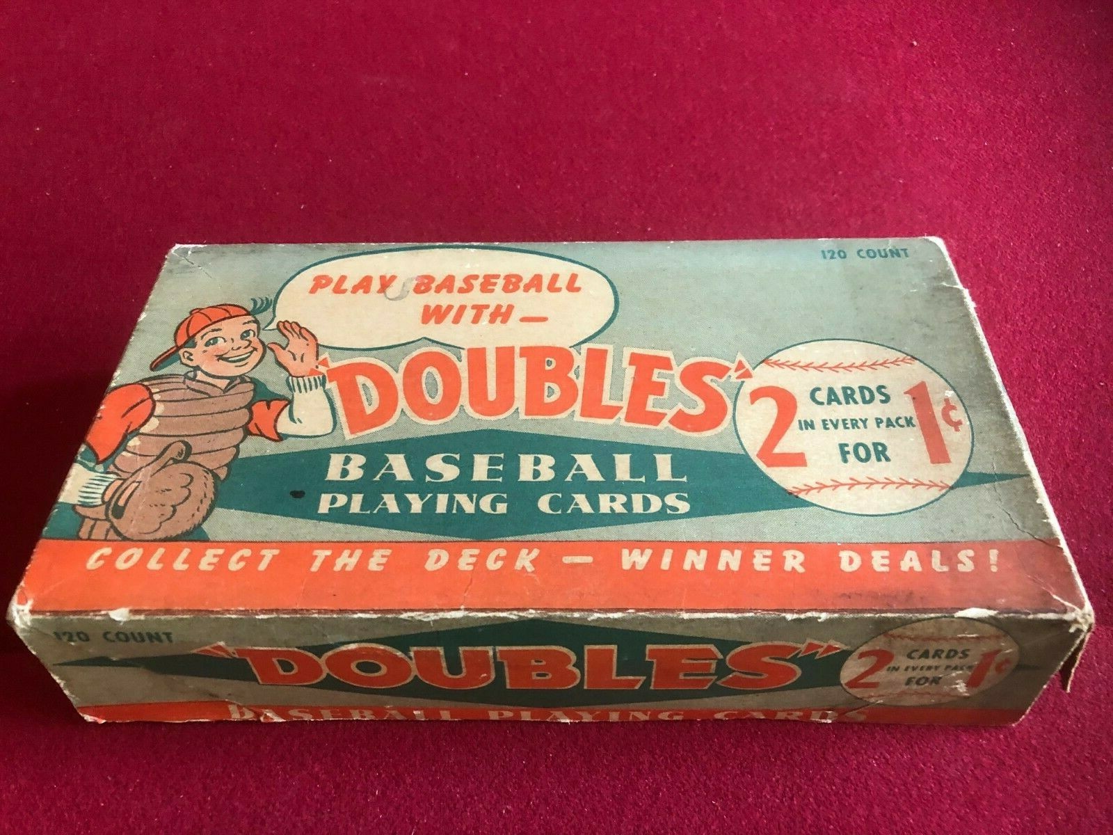1951, Topps Baseball Card Display Box, Cover and (7) Wrappers (Scarce ...