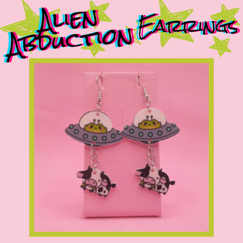 Alien Abduction Earrings Quirky Fashion Accessory | eBay
