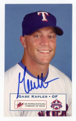 SIGNED BASEBALL POSTCARD AUTO TEXAS RANGERS GABE KAPLER | eBay
