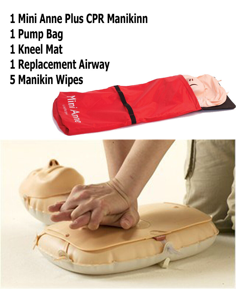 Laerdal Mini Anne Plus CPR First Aid Training Manikin +Accessories ...