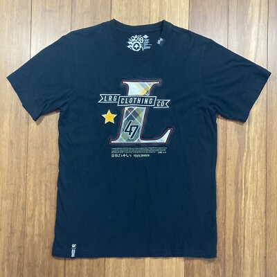 LRG Lifted Research Group Shirt Men Sz Large Black Crewneck T Shirt | eBay