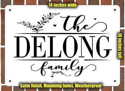 Delong Family Decorative Metal Door or Wall Plaque (Style 2) | eBay
