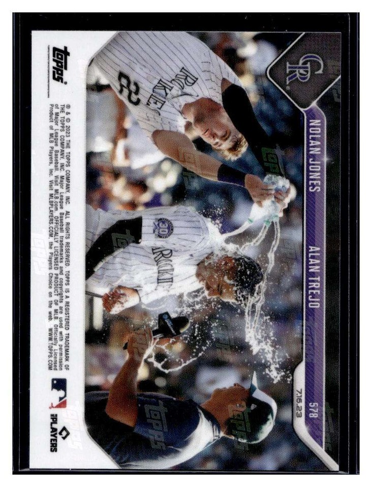 2023 Topps Now #578 Nolan Jones / Alan Trejo Blue Parallel Card #d 10/ ...