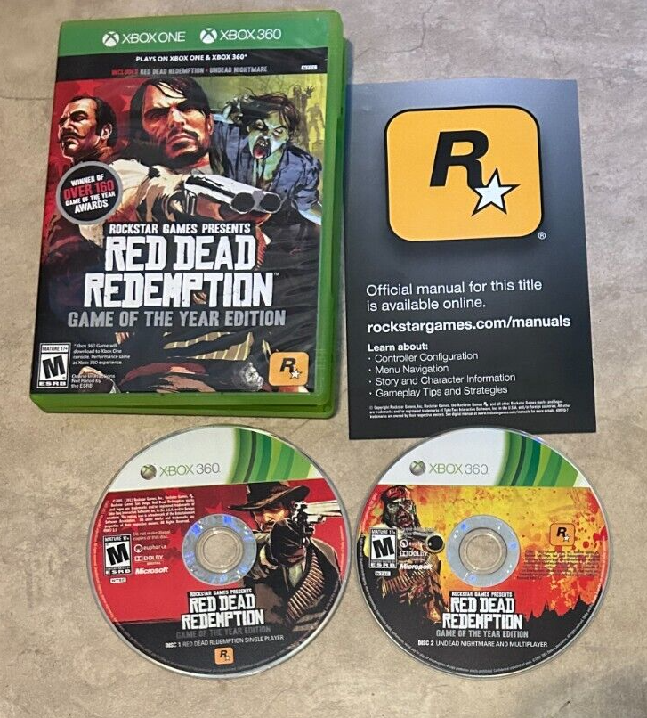 Red Dead Redemption Game of the Year Edition Xbox 360 Xbox One 2 DISC ...