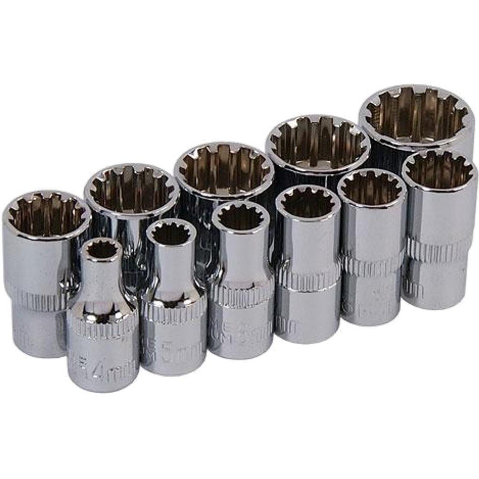 Neilsen Metric SAE Multi Fit Sockets 4mm - 14mm Socket Set In 11pc 1/4 ...