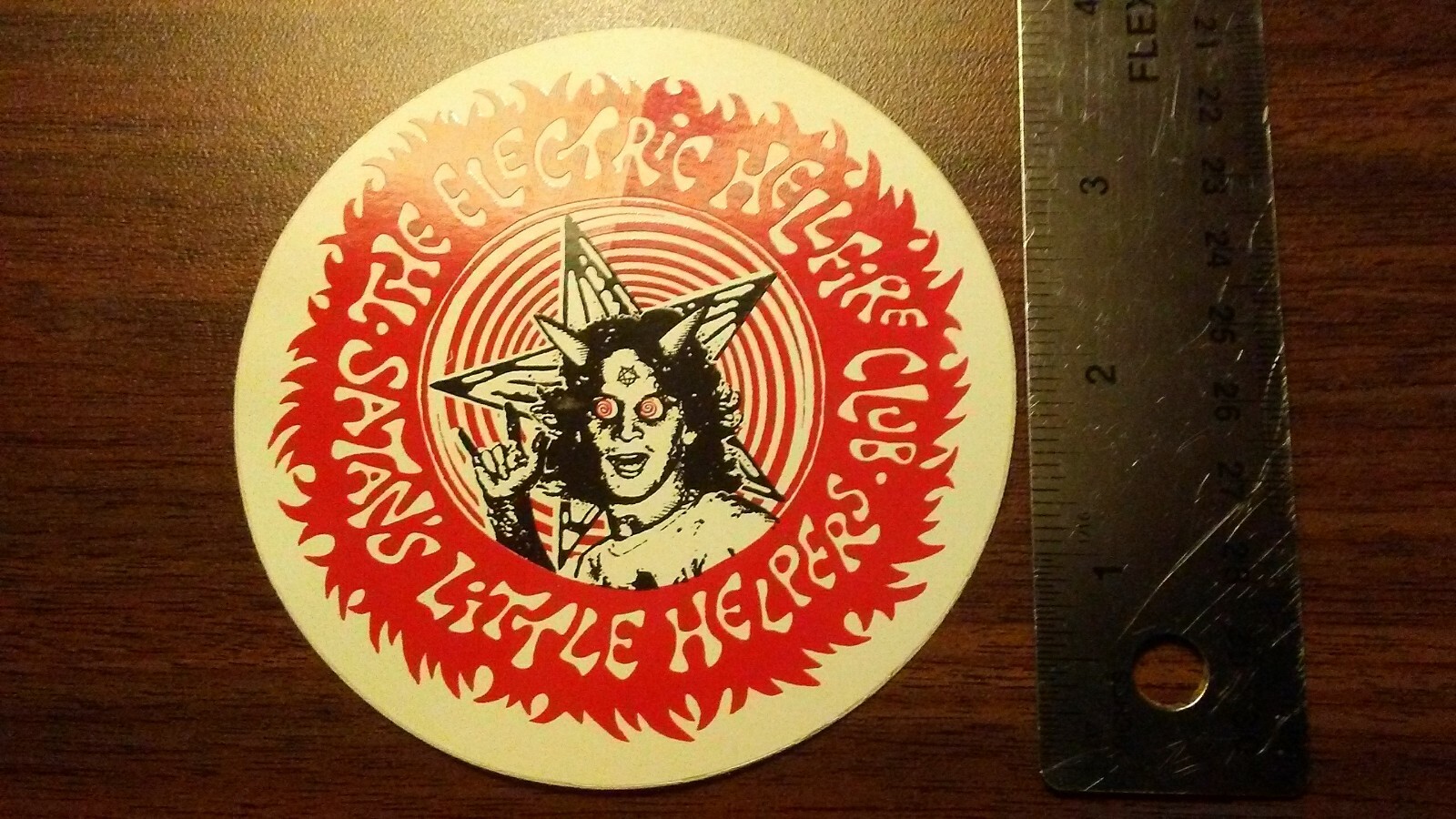 THE ELECTRIC HELLFIRE CLUB- SATAN'S LITTLE HELPERS- VINTAGE STICKER ...