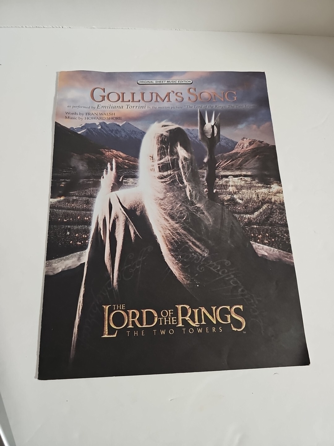 Lord Of The Rings Gollum's Song Original Sheet Music 5 Pages Warner ...