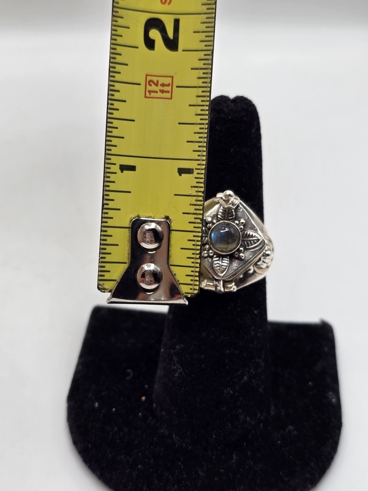 925 Sterling Silver Labradorite Poison Ring Pill Box Size 7 | eBay