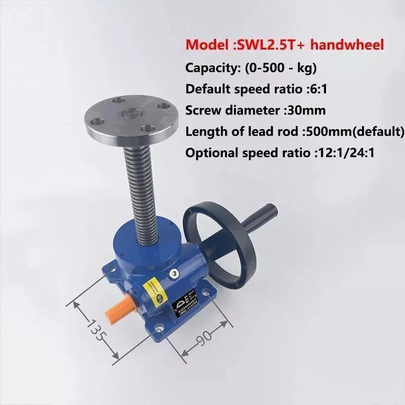 SWL Leading Screw Lift Hand-Cranking Lift Reducer Light Small Lifting ...