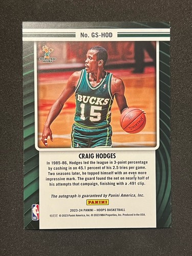 2023-24 Panini NBA Hoops - Great Significance #GS-HOD Craig Hodges (AU ...