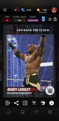BOBBY LASHLEY 2021 WWE TOPPS SLAM TURN BACK THE CLOCK 21 SUPER RARE ...
