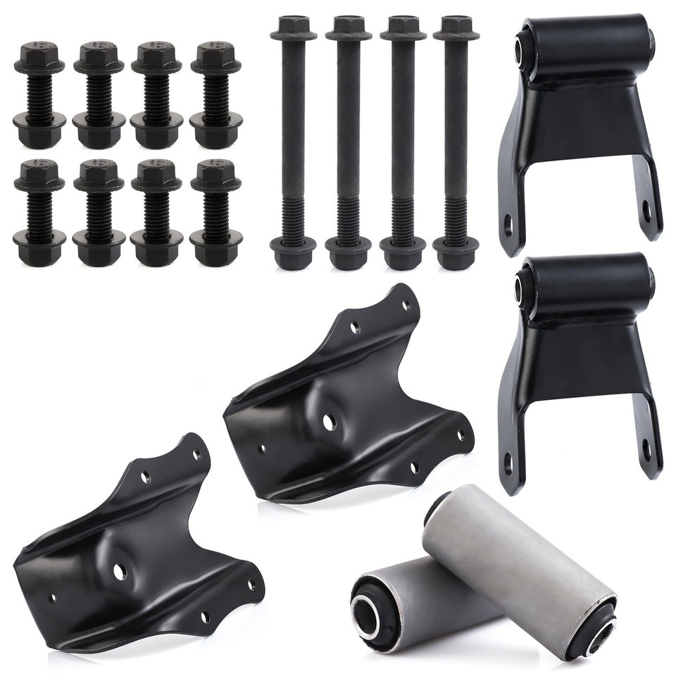 Rear Leaf Spring Shackle Bracket Hanger Pair Kit Fit Ford F150 F250 ...