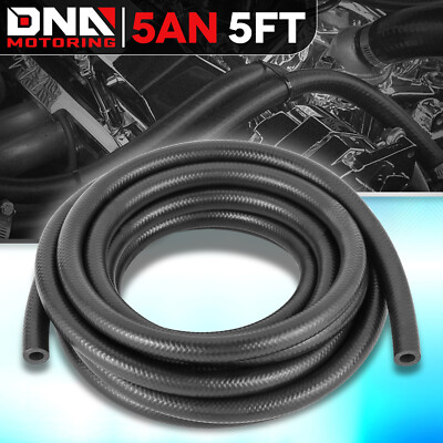 5 Feet 5AN Nitrile Rubber(NBR) Fuel Hose Diesel Gas Line 5/16" Inner ...