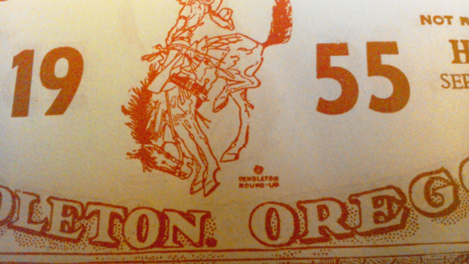 Pendleton OR~ 1955 LET'ER BUCK PENDLETON ROUND UP HAPPY CANYON CURRENCY ...