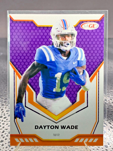 2024 SAGE High Series DAYTON WADE "ROOKIE" PURPLE Card # 139 Ole Miss ...