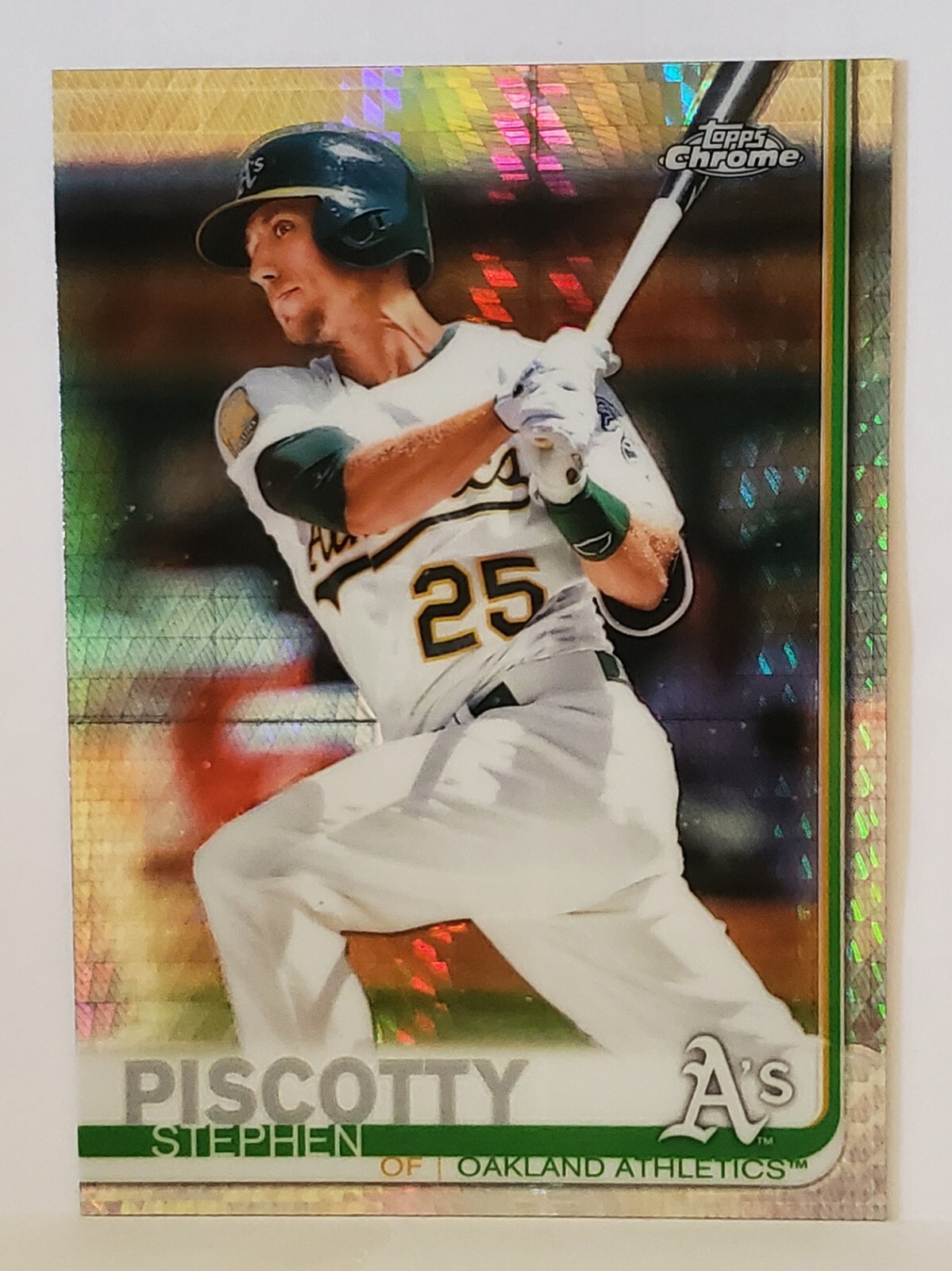 2019 Topps Chrome Prism Refractors #167 Stephen Piscotty Oakland ...