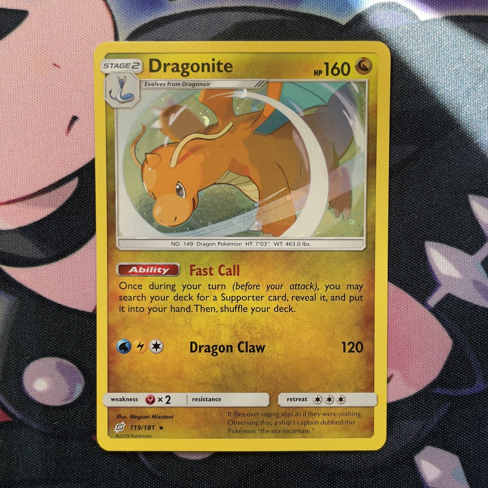 Pokémon TCG Dragonite Sun & Moon - Team Up 119/181 Holo Rare Mint | eBay