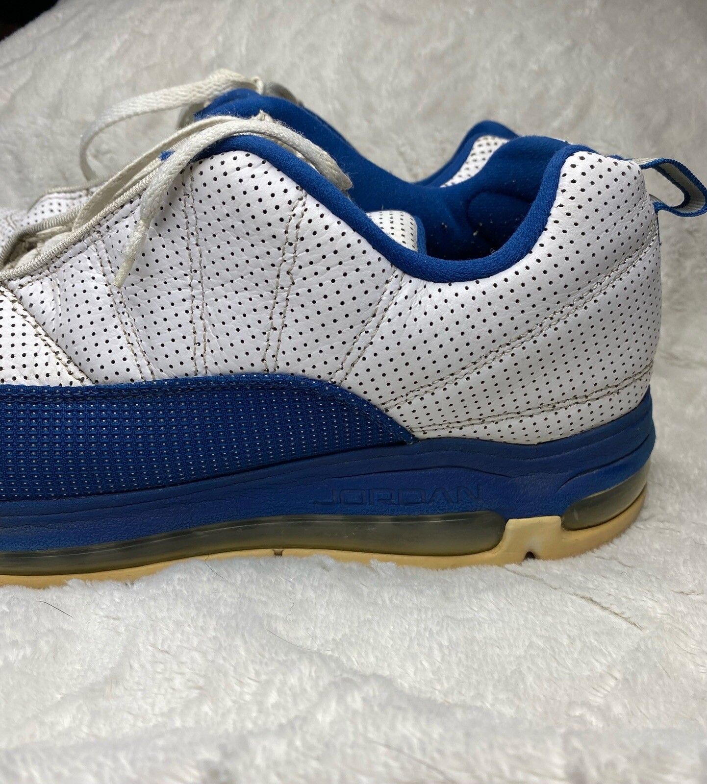 NIKE AIR JORDAN COMFORT AIR MAX 12 WHITE FRENCH BLUE RARE 434034-101 ...