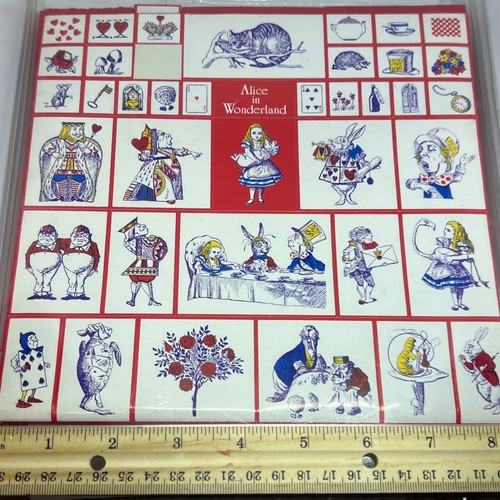 Alice in Wonderland Rubber Stamp Set 40 Pieces by INKADINKADO HTF New ...
