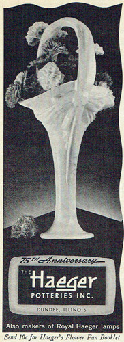 Haeger Potteries Handled Basket Vase SMALL 1947 Magazine Print Ad | eBay
