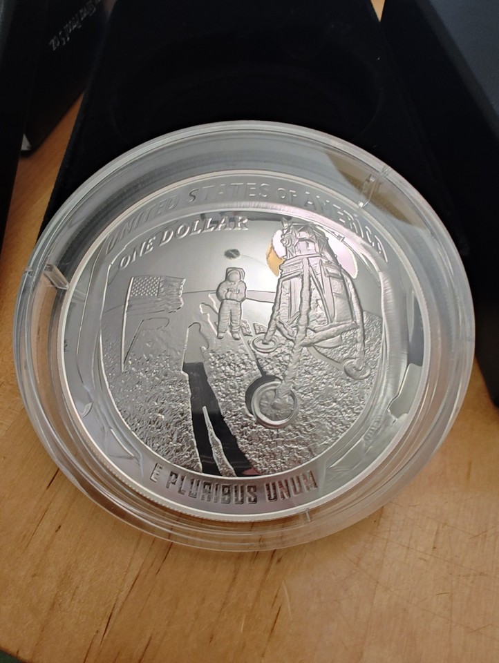 2019 Apollo 11 50th Anniversary Excellent Silver 5 Troy oz Fine Silver ...
