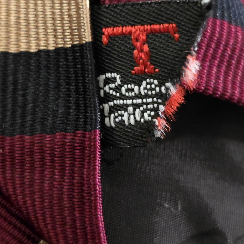 Robert Talbott Repp Tie Carmel By The Sea Hand Sewn 100% Silk Men's ...