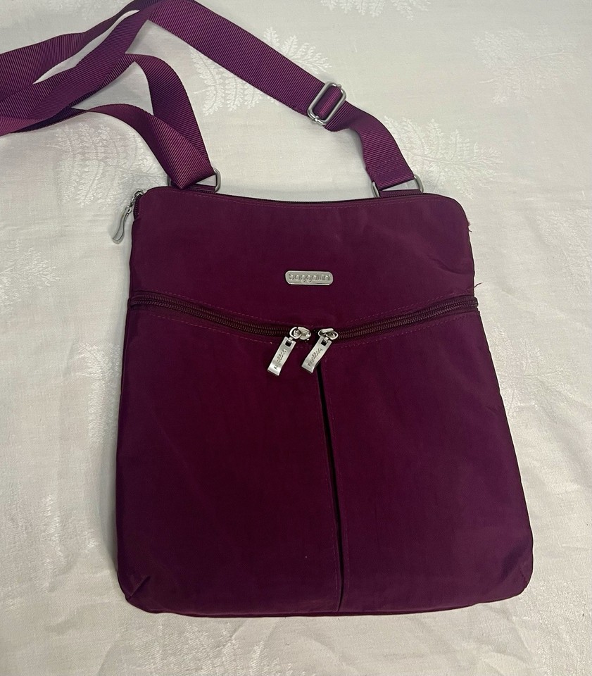 Baggallini Horizon Crossbody Travel Bag Purse Burgundy Maroon Women | eBay