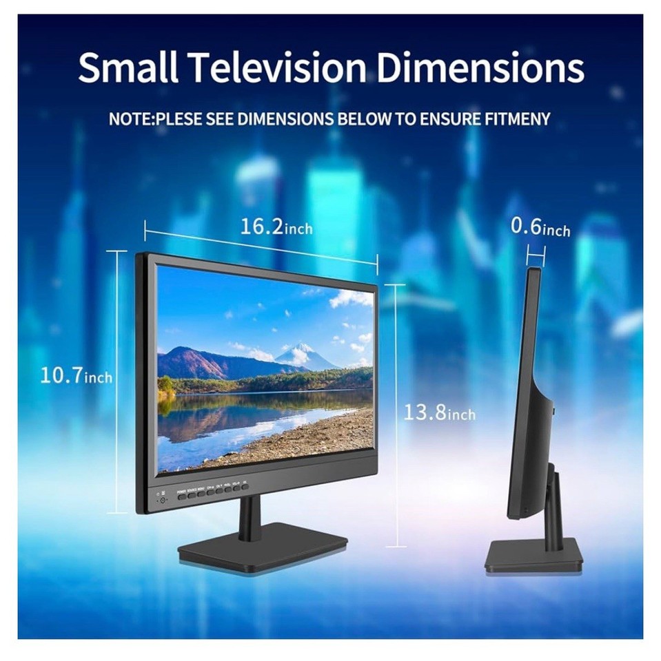 17inch TV,Small Flat Screen TV with ATSC Digital Tuner-HDMI &USB Port ...