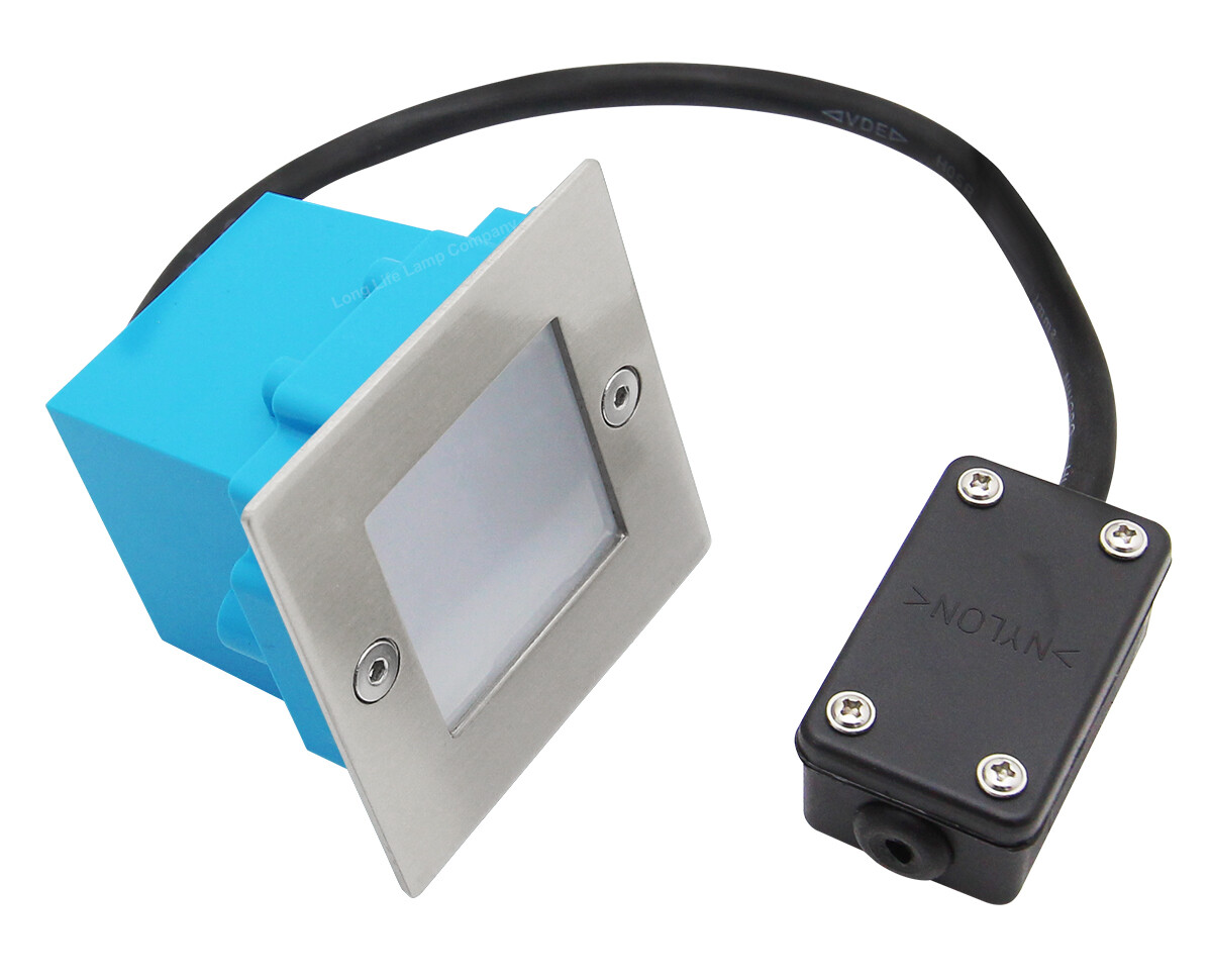 Mini LED Brick Light Outdoor Step Wall Light 70mm Square IP54 Cool or ...