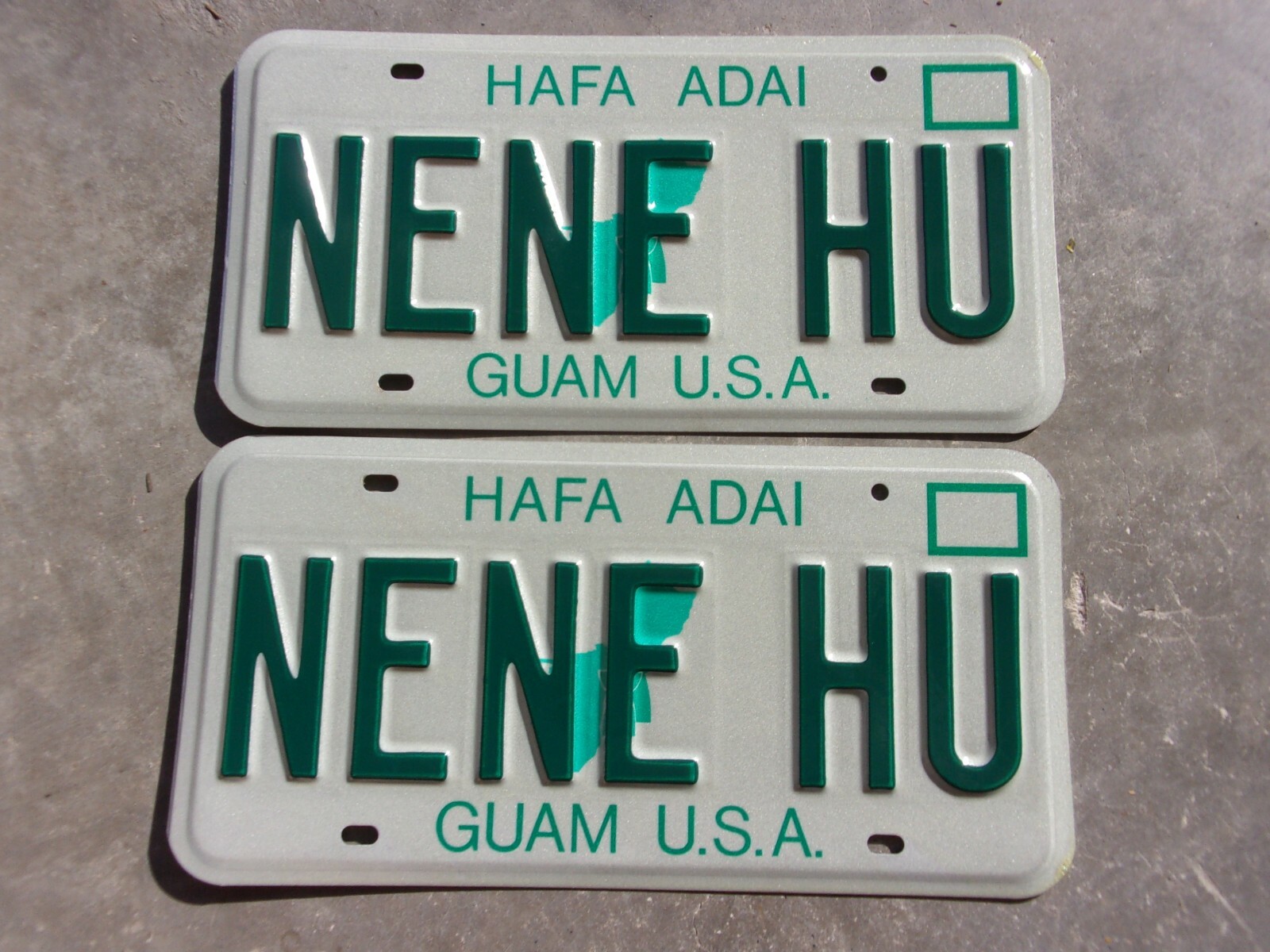 Guam U.S.A. personalized license plate pair # NENE HU | eBay