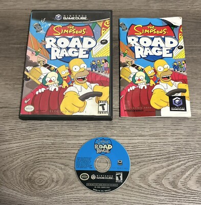 Simpsons Road Rage (Nintendo GameCube, 2001) Complete Damaged Artwork ...