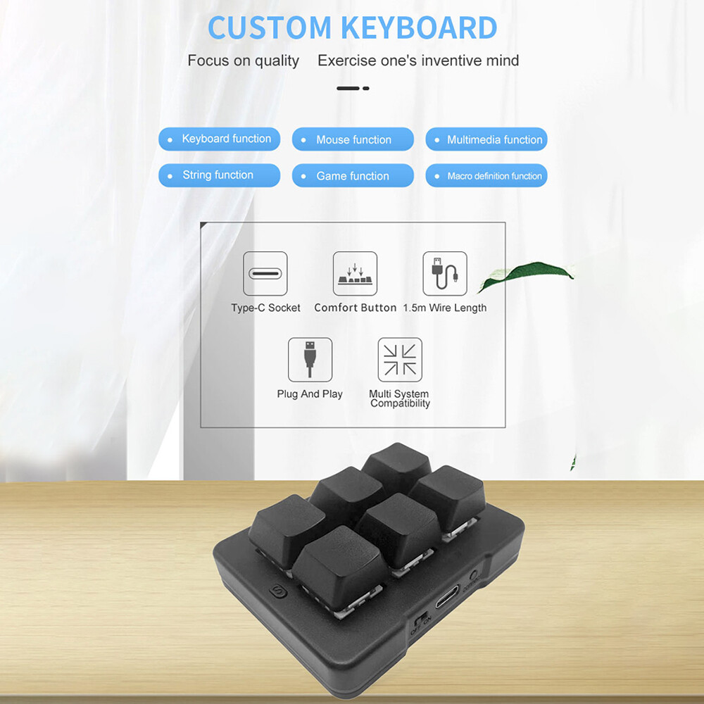 6- Keyboard Programmable -mode 2.4G//Wired Mechanical Keyboard D0I8 | eBay