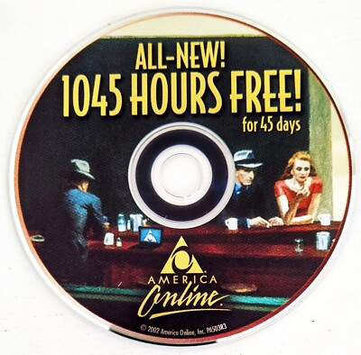 Edward Hopper "Nighthawks" - America Online Collectible Disc, Vintage ...