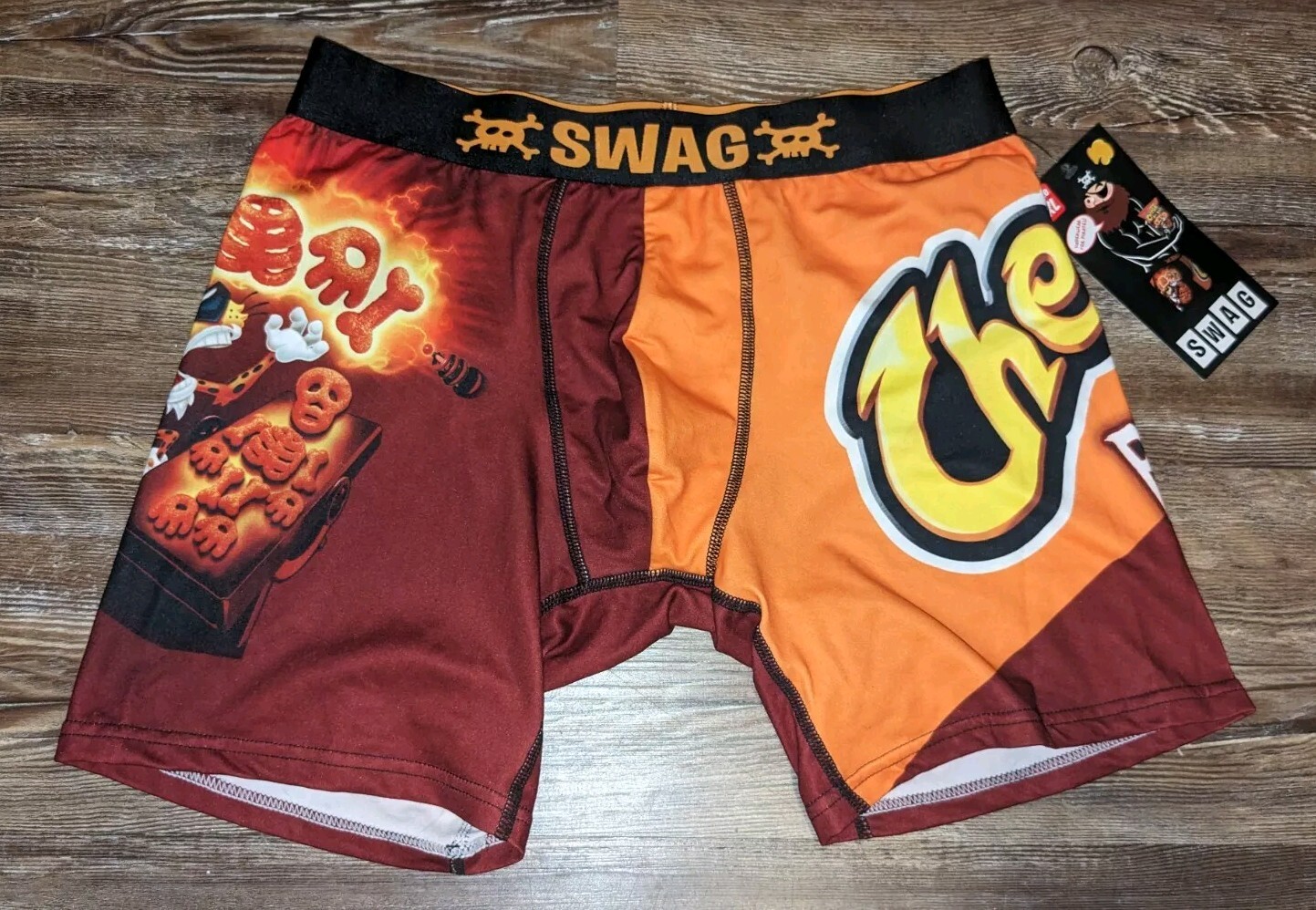 NWT Swag Cheetos Chester Cheetah Bag of Bones Flaming Hot boxer briefs ...