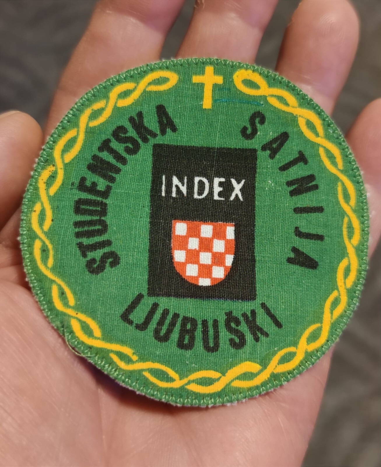 🔴CROATIA ARMY - HVO STUDENT COMPANY - LJUBUSKI, rare sleeve patch from ...