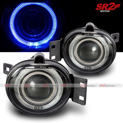 For 02-08 Dodge Ram Blue LED DRL Halo Angel Eye Projector Fog Lights ...