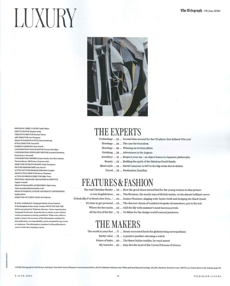 Telegraph Luxury Magazine: Jessica Plummer, Christine Keeler, Fashion ...