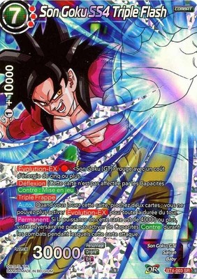 DBS BT4-003 SR Triple Flash SS4 Son Goku BT4-003 Carte DBS | eBay
