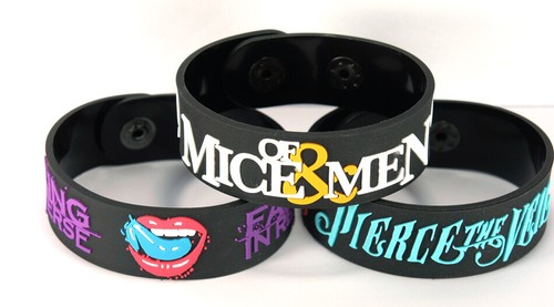 FALLING IN REVERSE PIERCE THE VEIL OF MICE & MEN 3pcs Bracelet ...